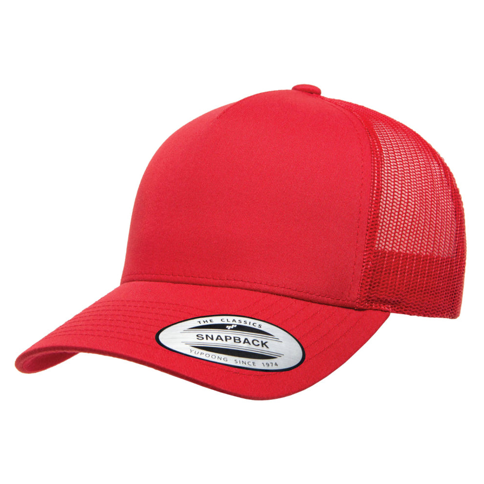 YP Classics 6506 Structured 5-Panel Mesh Back Retro Trucker Cap with A ...